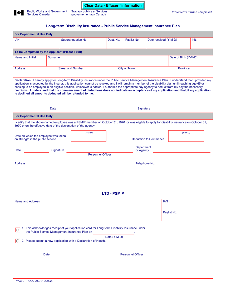 Form PWGSC-TPSGC2027 - Fill Out, Sign Online and Download Fillable PDF ...