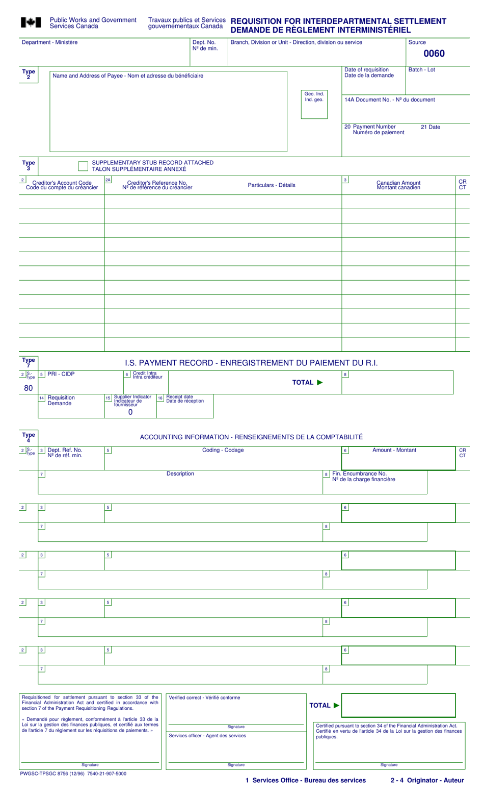 Form PWGSC-TPSGC8756 - Fill Out, Sign Online and Download Printable PDF ...