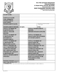 New Hampshire Bass Tournament Record Form - Fill Out, Sign Online and ...