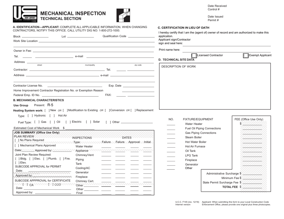 UCC Form F145 - Fill Out, Sign Online and Download Fillable PDF, New ...