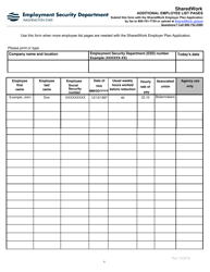 Washington Employee-Add - Sharedwork Download Fillable PDF | Templateroller