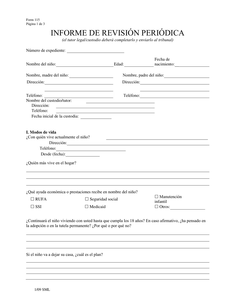 Formulario 115 - Fill Out, Sign Online and Download Fillable PDF ...