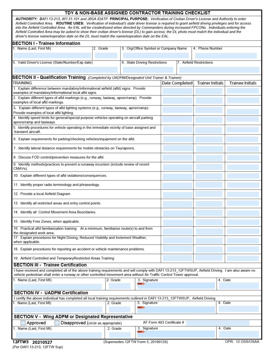12FTW Form 5 - Fill Out, Sign Online and Download Fillable PDF ...