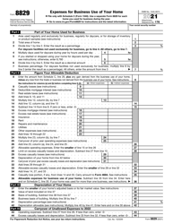 IRS Form 8829 Download Fillable PDF or Fill Online Expenses for ...