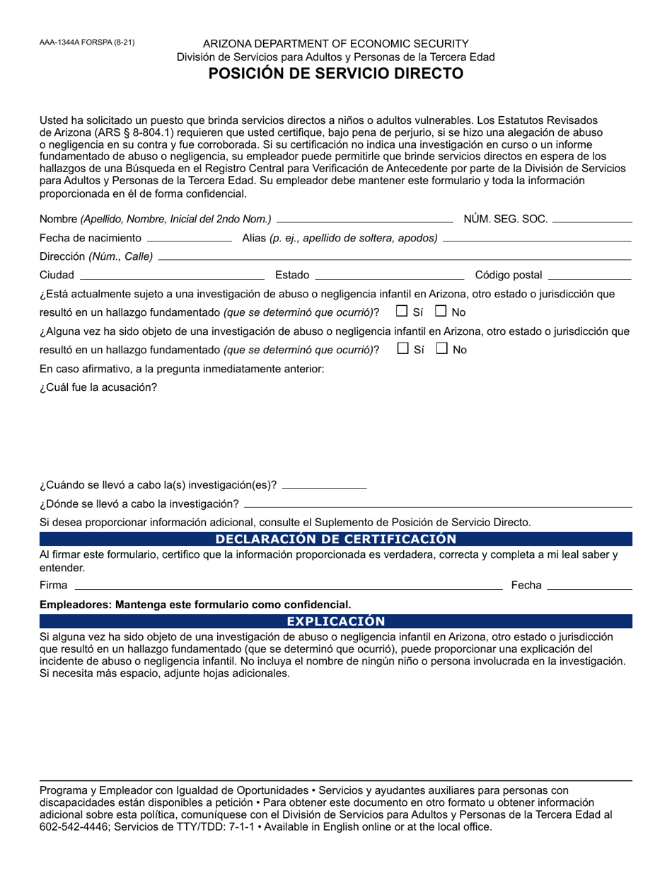 Formulario AAA-1344A-S - Fill Out, Sign Online and Download Fillable ...