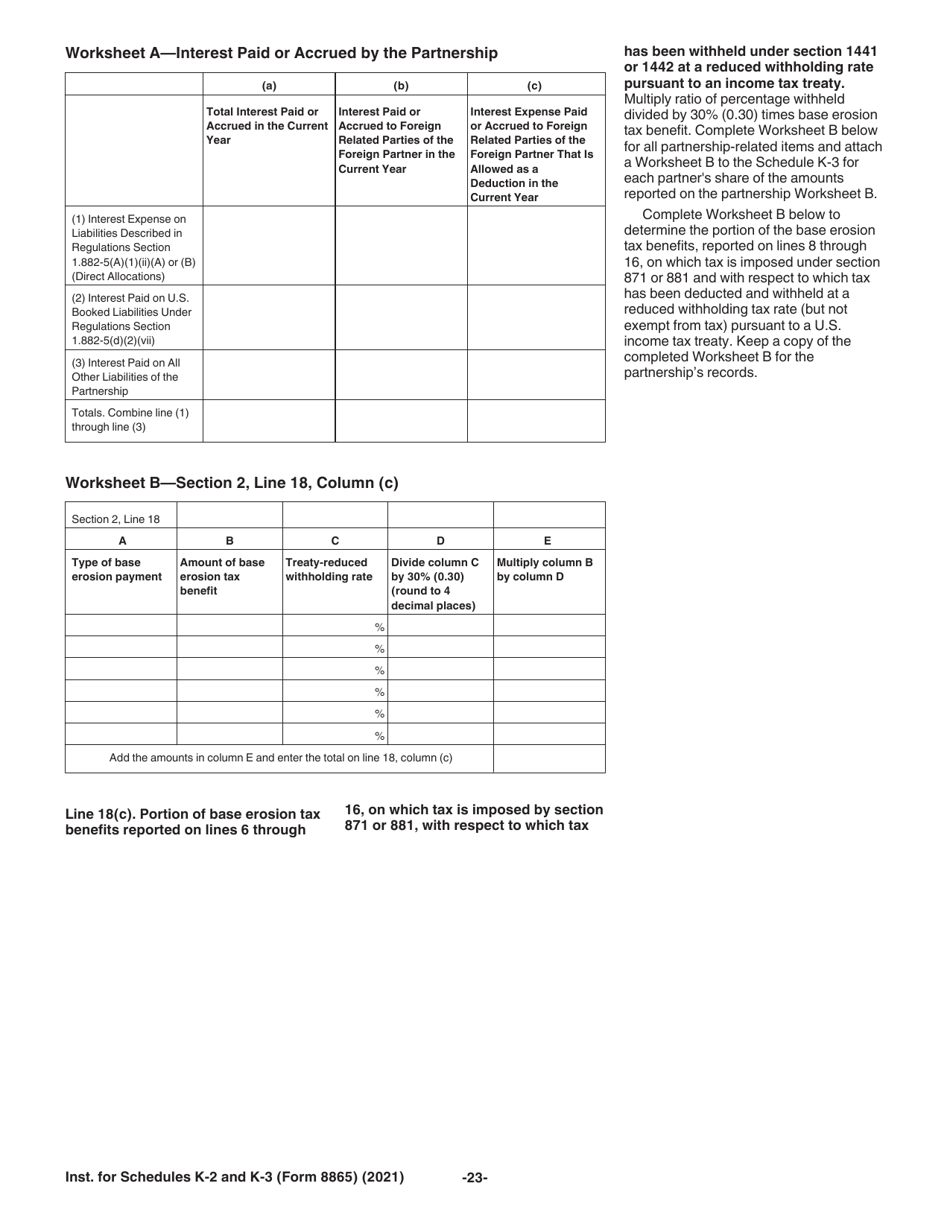 Download Instructions For IRS Form 8865 Schedule K 2 K 3 PDF 2021