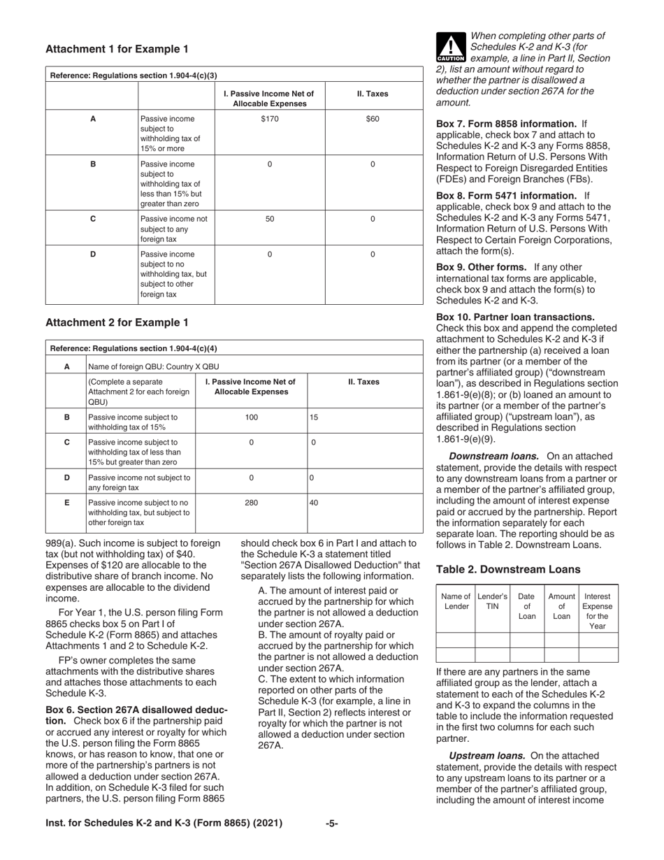 Download Instructions For IRS Form 8865 Schedule K 2 K 3 PDF 2021