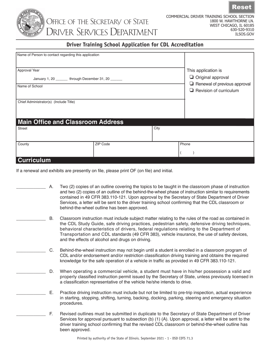 Form DSD CDTS71 - Fill Out, Sign Online and Download Fillable PDF ...
