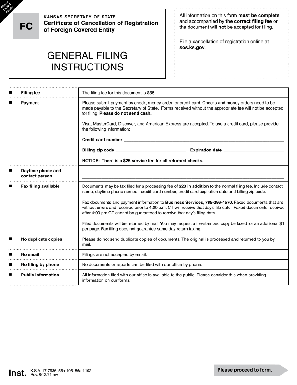 Form FC Download Fillable PDF or Fill Online Certificate of ...