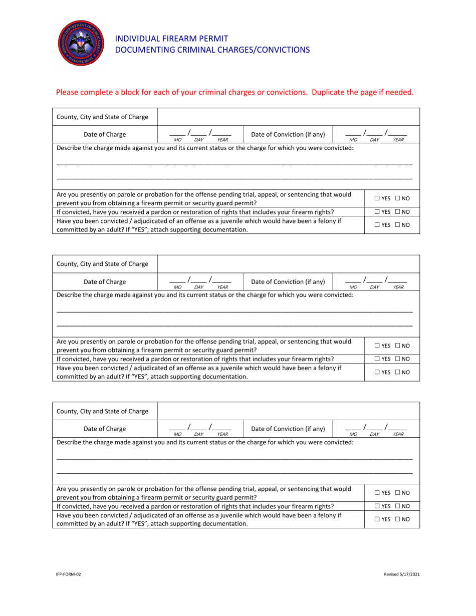 IFP- Form 02 - Fill Out, Sign Online and Download Fillable PDF ...
