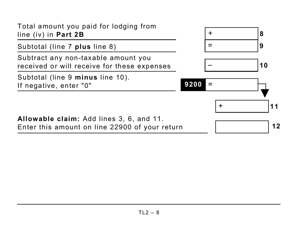 Form TL2 - Fill Out, Sign Online and Download Printable PDF, Canada | Templateroller
