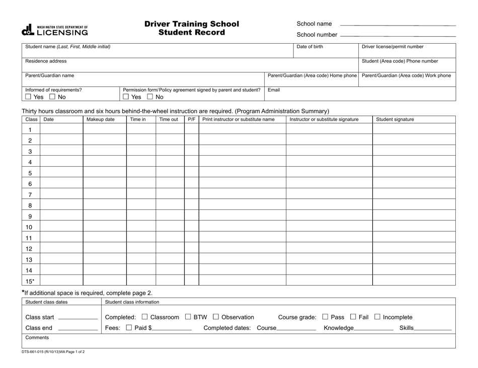 Form DTS-661-015 - Fill Out, Sign Online and Download Fillable PDF ...