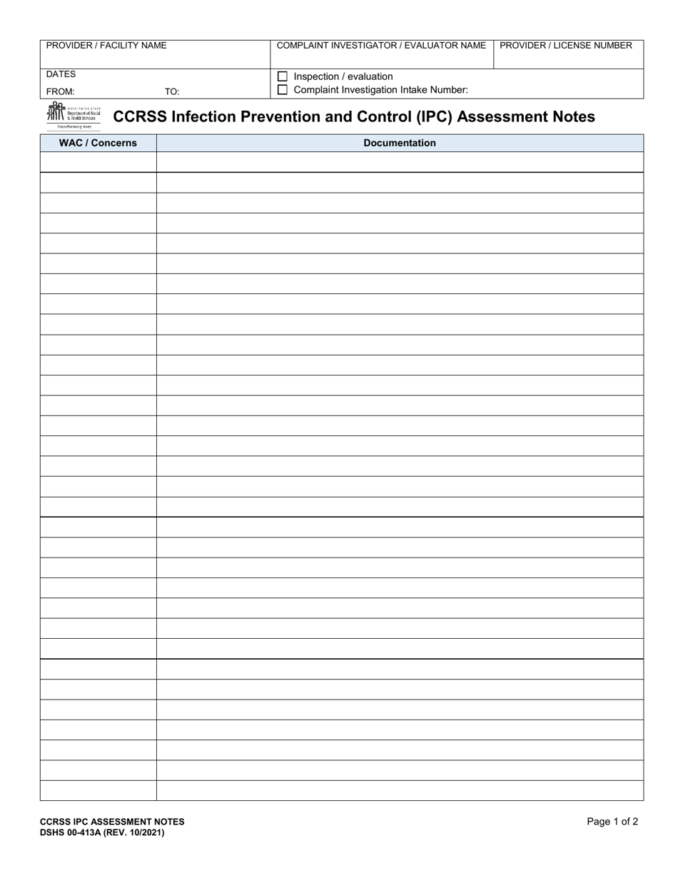 DSHS Form 00-413A - Fill Out, Sign Online and Download Printable PDF ...