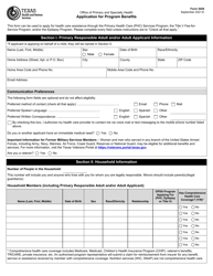 Form 3029 Download Fillable PDF or Fill Online Office of Primary and ...