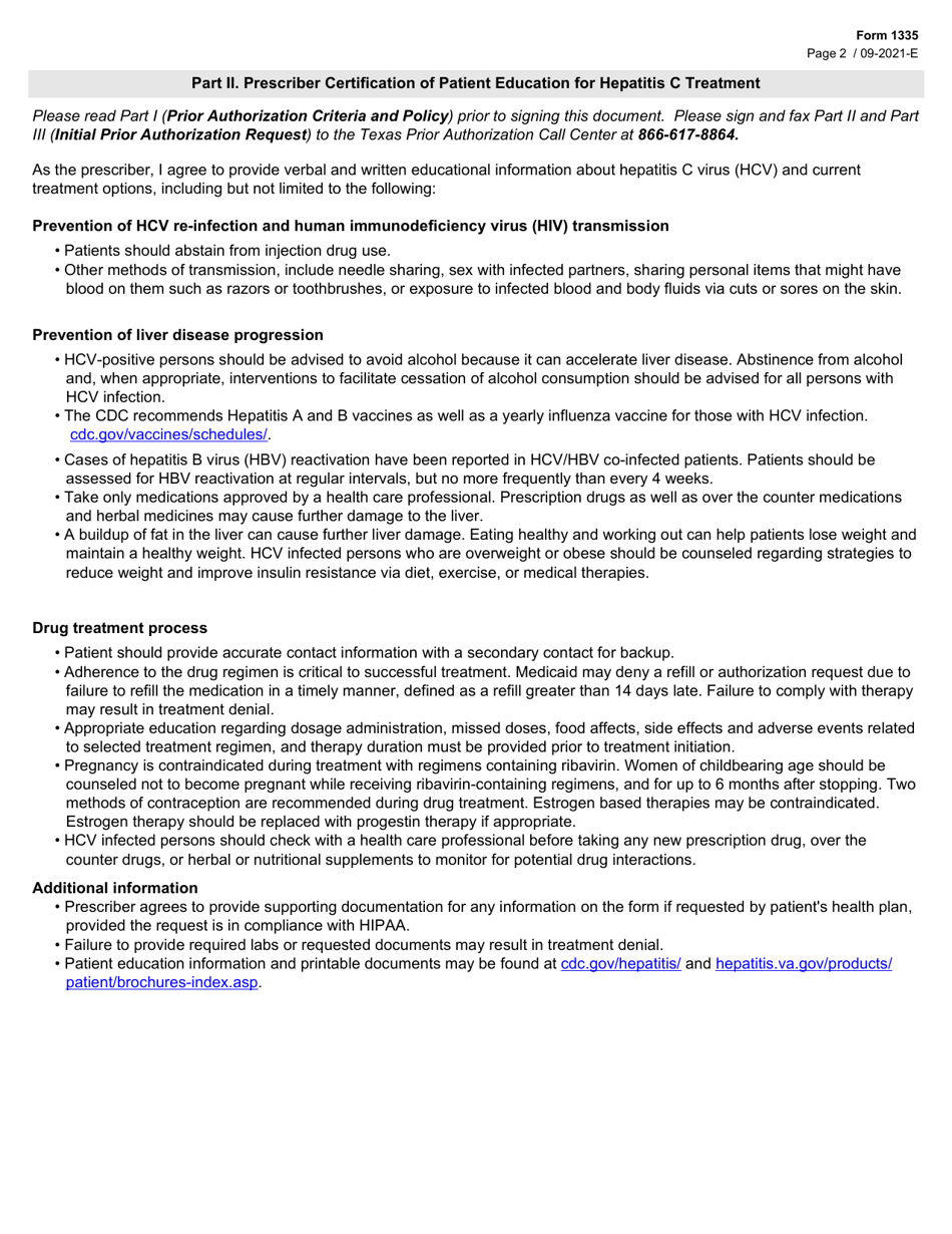 Form 1335 Download Fillable PDF or Fill Online Antiviral Agents for ...