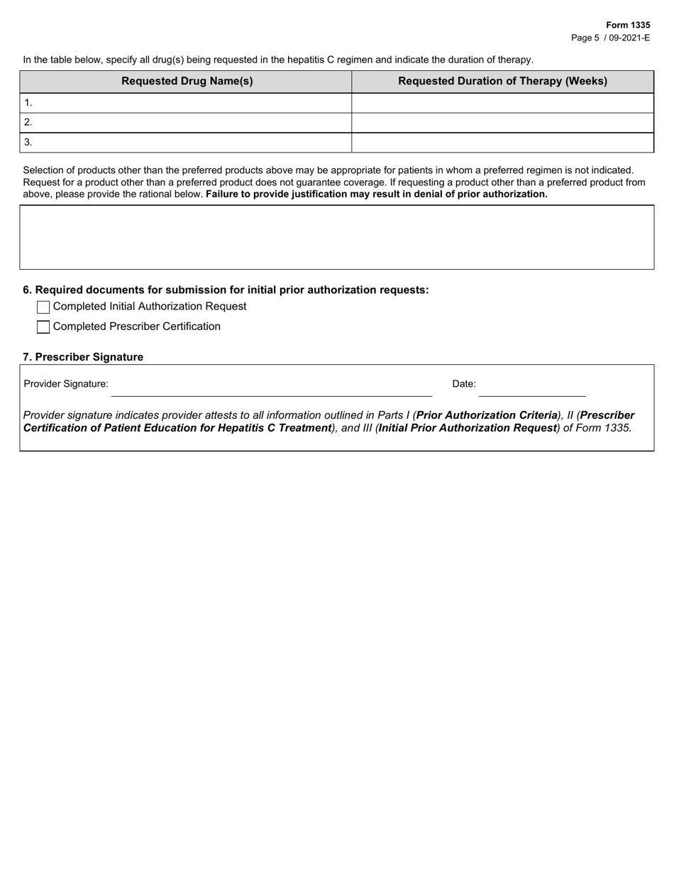 Form 1335 Download Fillable PDF or Fill Online Antiviral Agents for ...
