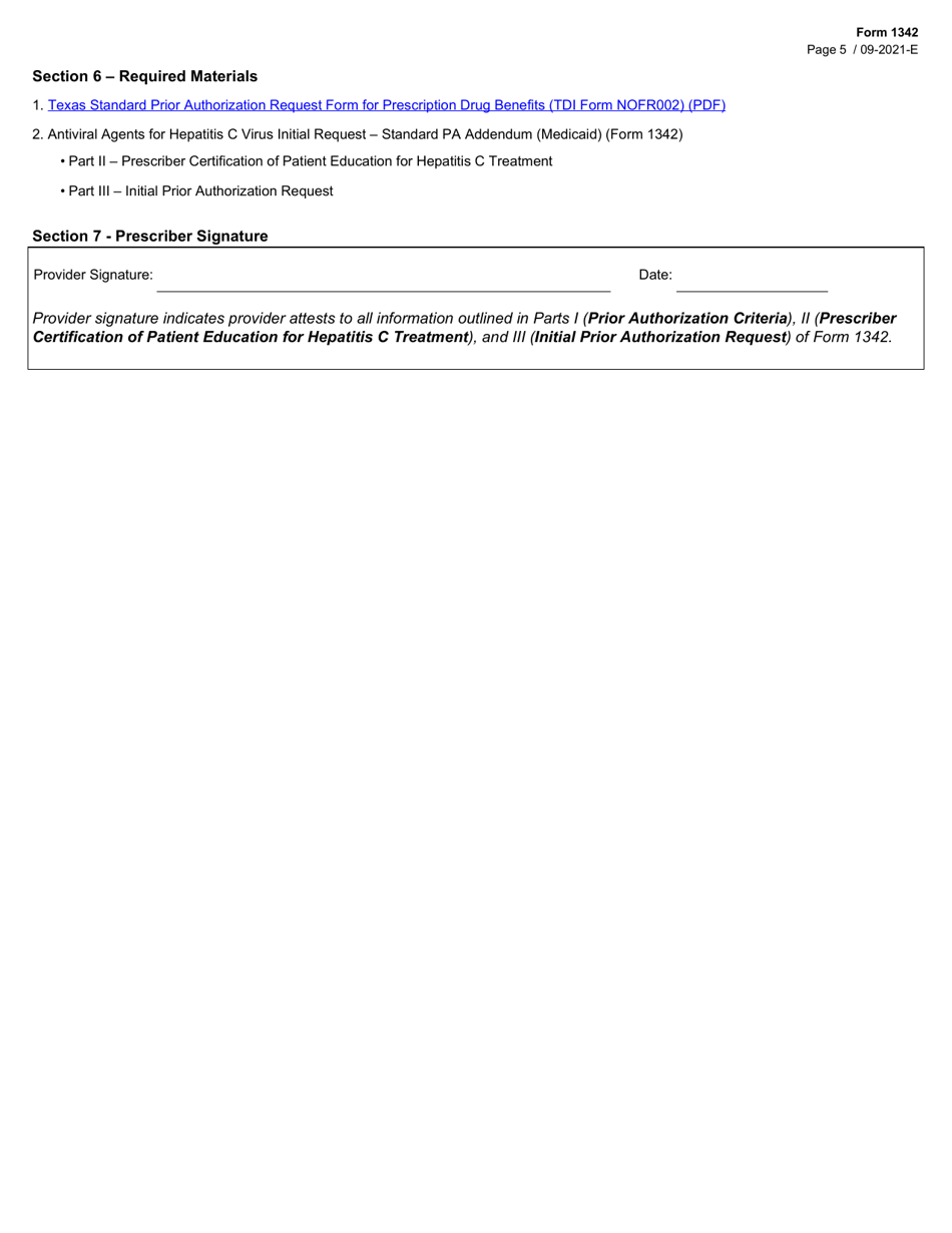 Form 1342 Download Fillable PDF or Fill Online Antiviral Agents for ...
