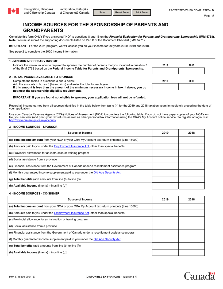 Form IMM5748 - Fill Out, Sign Online and Download Fillable PDF, Canada ...