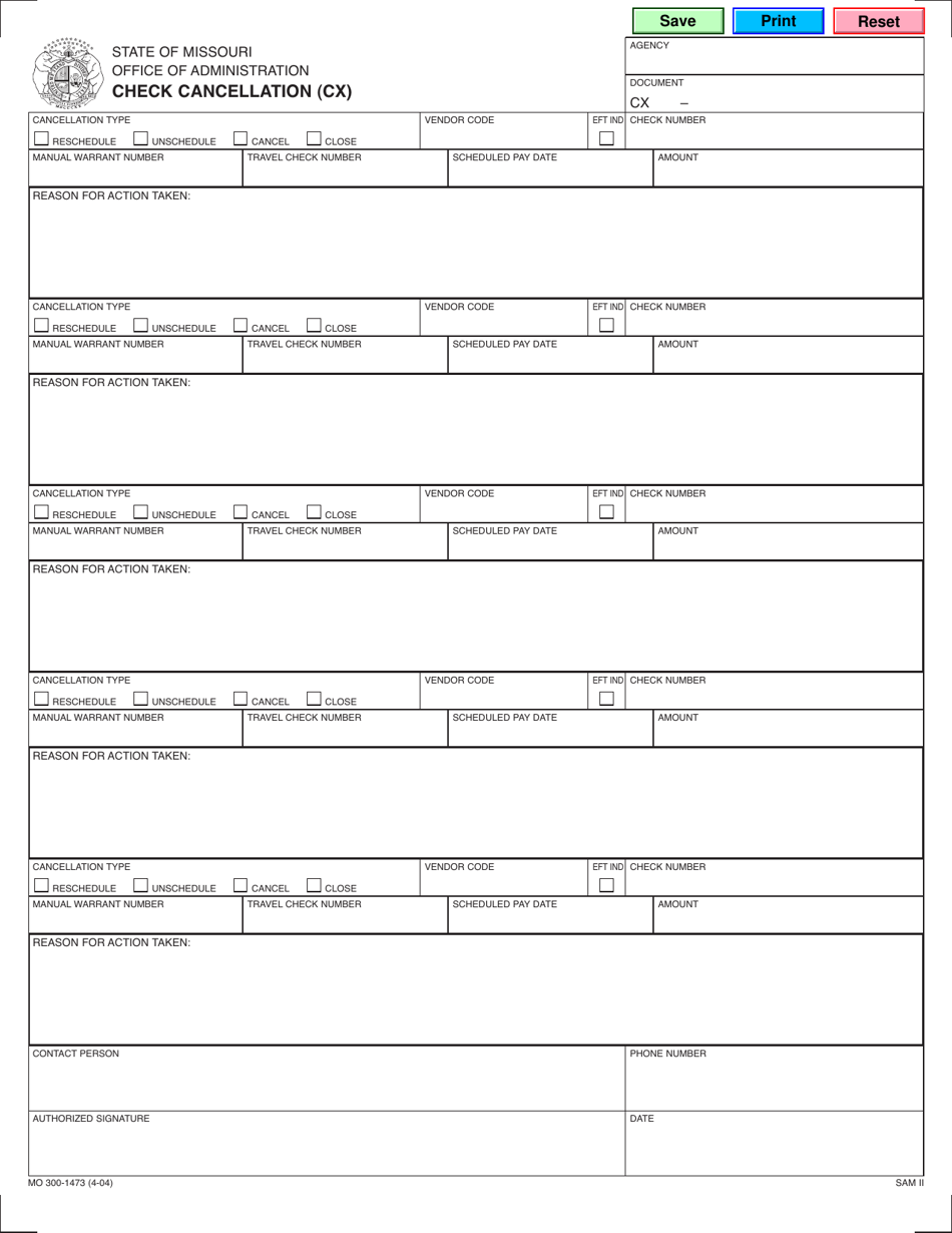 Form MO300-1473 - Fill Out, Sign Online and Download Fillable PDF ...
