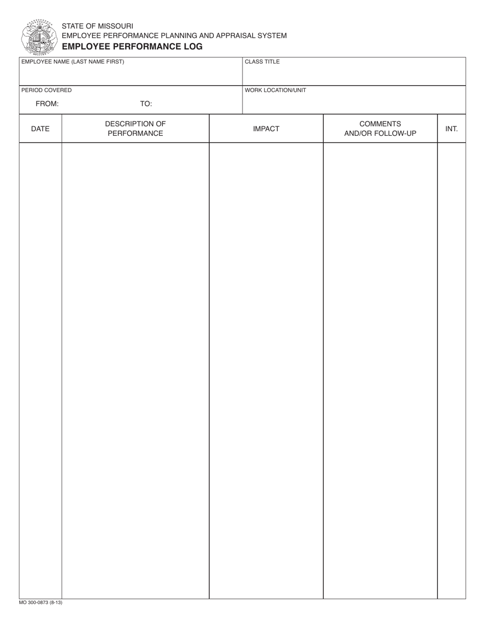 Form MO300-0873 - Fill Out, Sign Online and Download Printable PDF ...