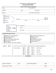 Louisiana Separation Form - Fill Out, Sign Online and Download PDF ...