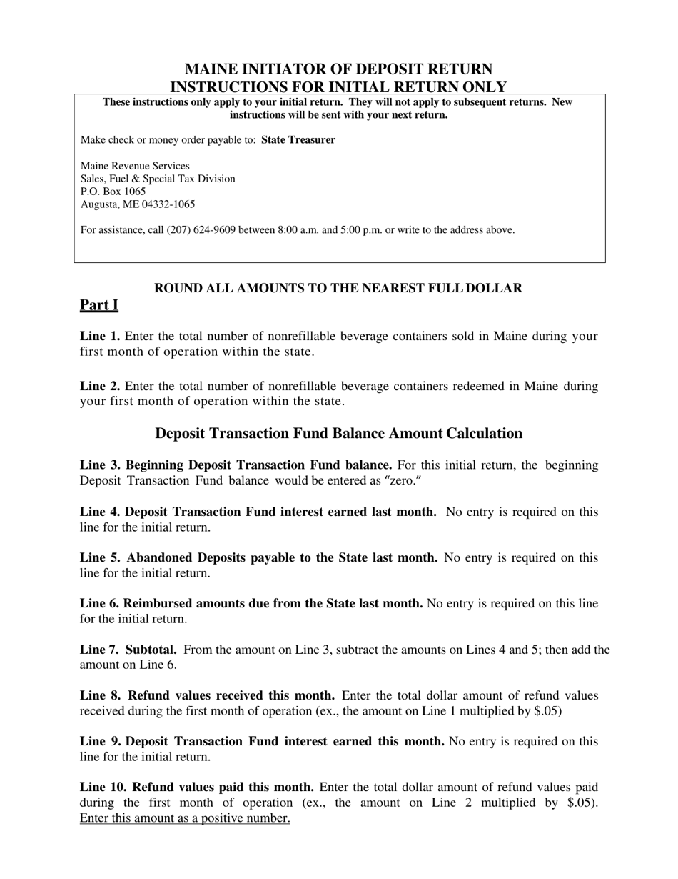 Download Instructions for Initiator of Deposit Tax Return - Initial ...