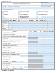 DD Form 2710-1 Download Fillable PDF or Fill Online Prisoner Sentence ...