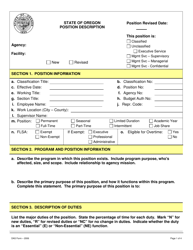 OPM Form OF8 Download Fillable PDF or Fill Online Position Description ...
