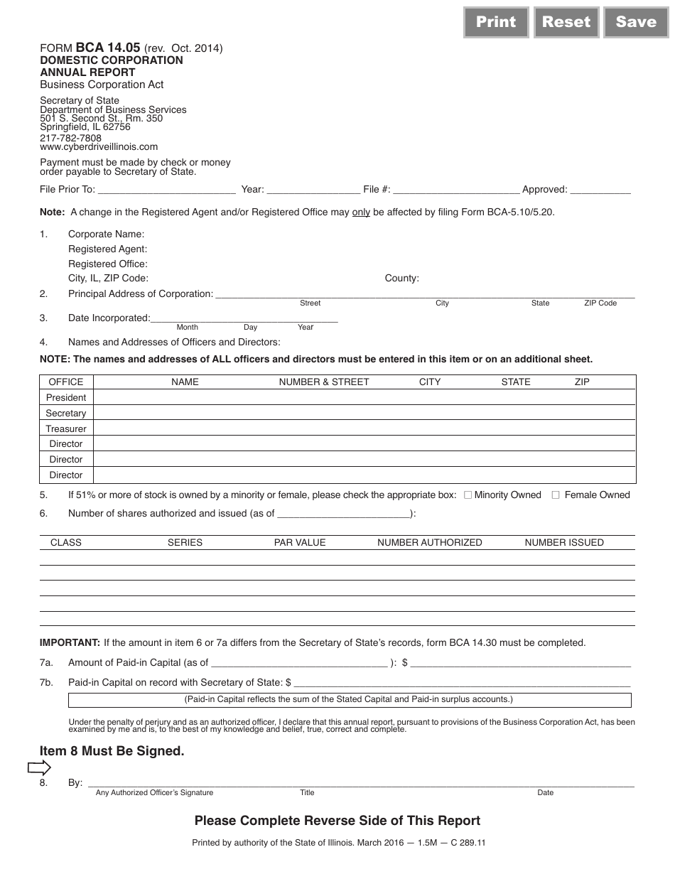 Form BCA14.05 - Fill Out, Sign Online and Download Fillable PDF ...