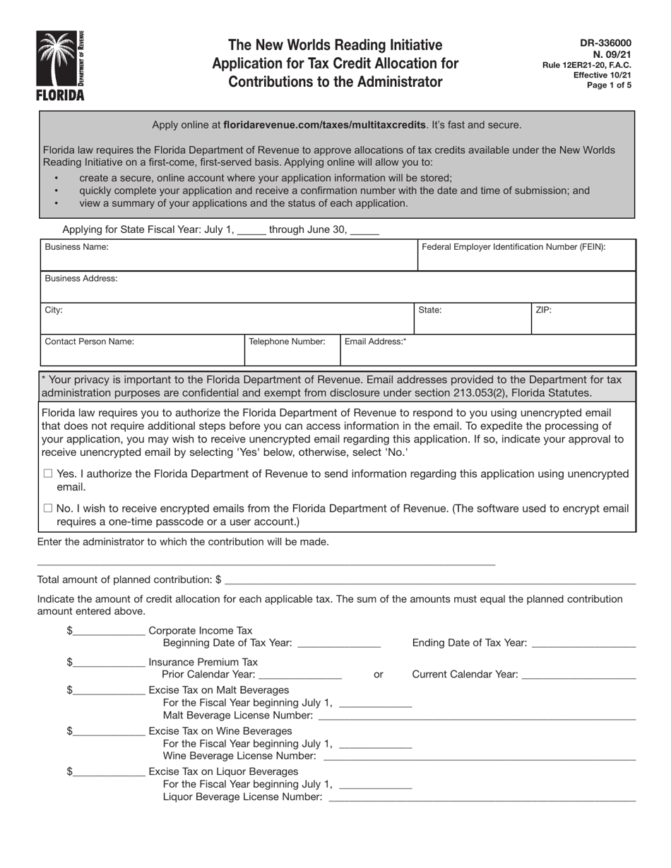 Form DR-336000 - Fill Out, Sign Online and Download Printable PDF ...
