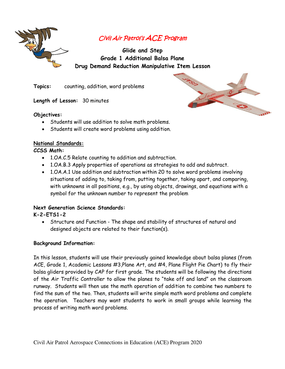 Sample Grade 1 Ace Lesson - Fill Out, Sign Online and Download PDF ...