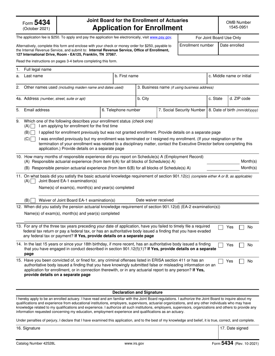2017 — 2024 IRS Form 5434 Download Fillable PDF or Fill Online Joint ...