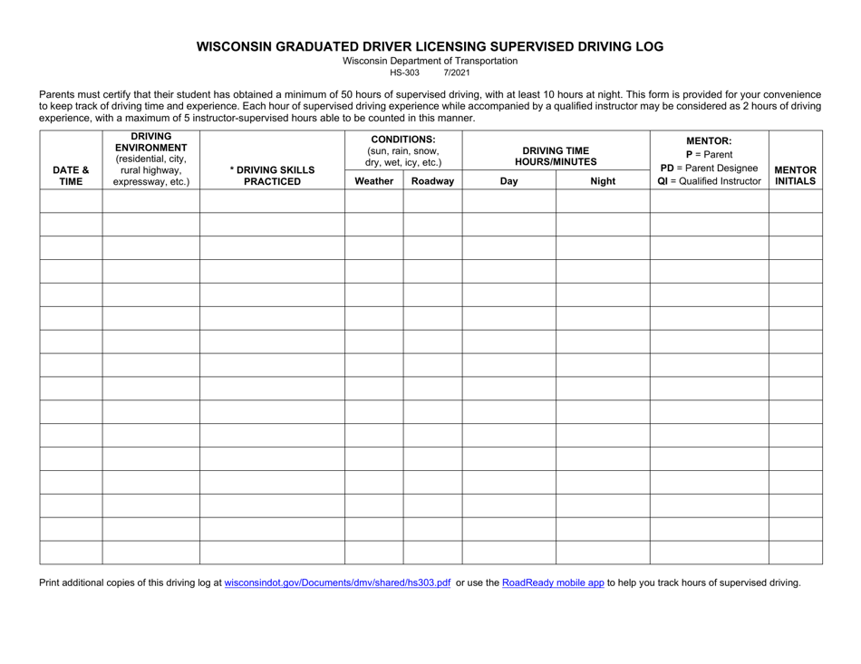 Form HS-303 - Fill Out, Sign Online and Download Printable PDF ...