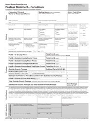 PS Form 3541 Download Printable PDF or Fill Online Postage Statement ...