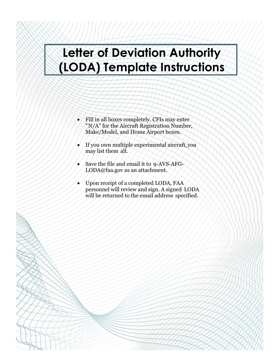 Letter of Deviation Authority - Fill Out, Sign Online and Download PDF ...