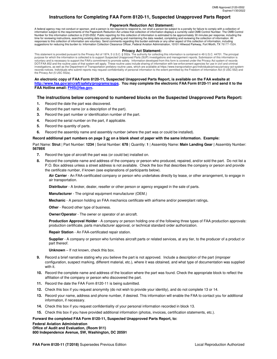 FAA Form 8120-11 - Fill Out, Sign Online and Download Fillable PDF ...