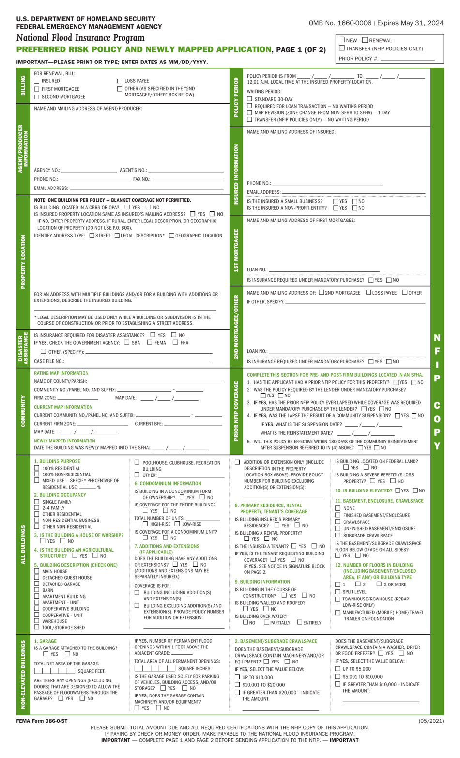 FEMA Form 086-0-5T - Fill Out, Sign Online and Download Printable PDF ...