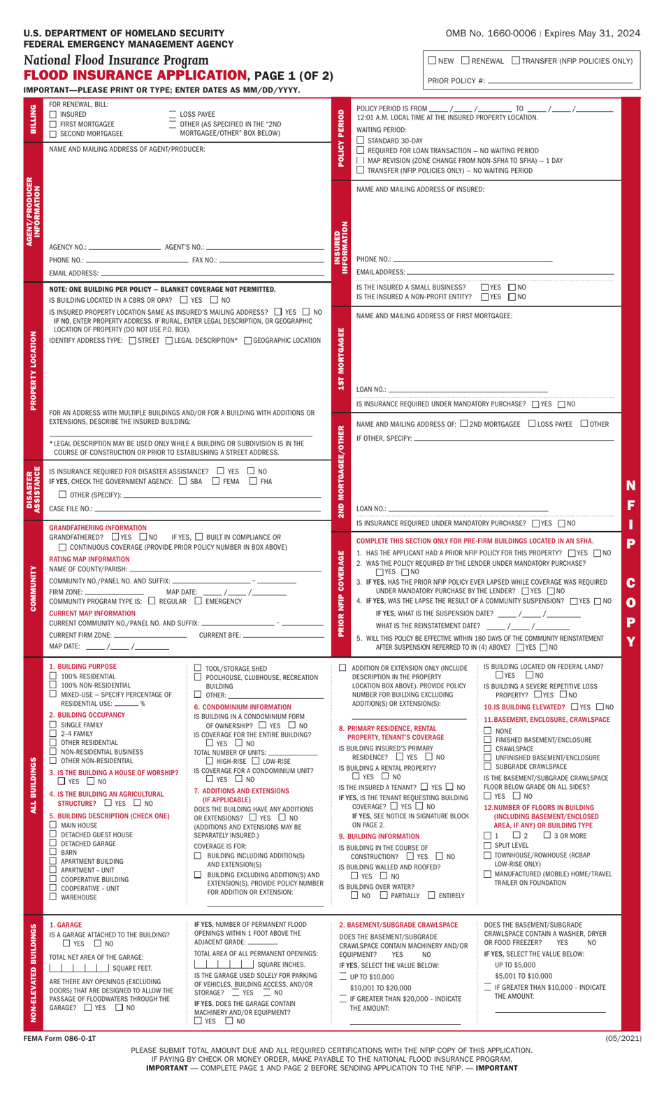 FEMA Form 086-0-1T - Fill Out, Sign Online and Download Printable PDF ...