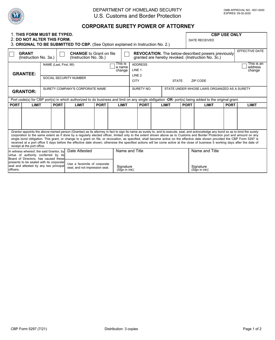 CBP Form 5297 - Fill Out, Sign Online and Download Fillable PDF ...