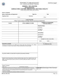 CBP Form 1302A Download Fillable PDF or Fill Online Cargo Declaration ...