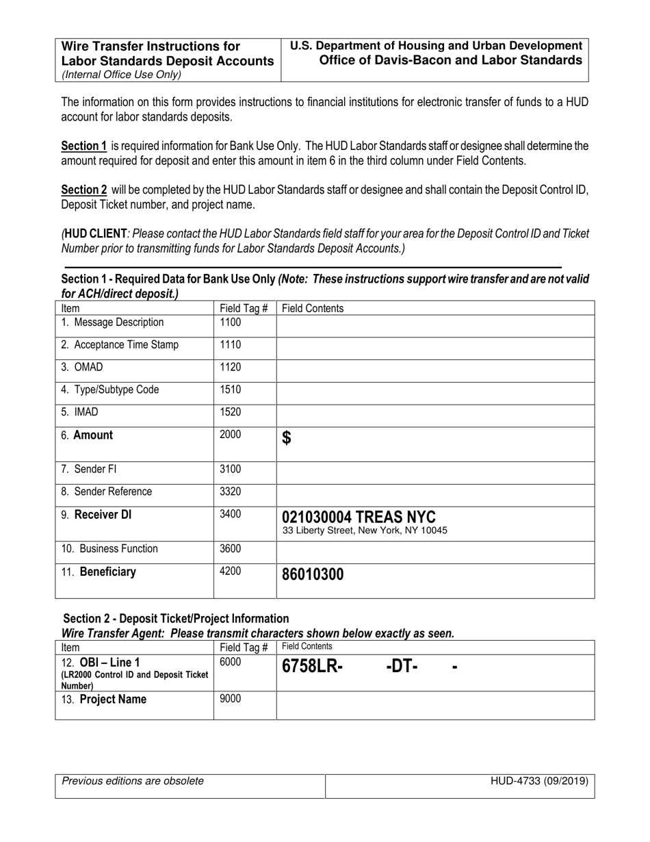 Form HUD-4733 - Fill Out, Sign Online and Download Fillable PDF ...