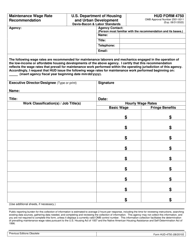 Form HUD-4751 Download Fillable PDF or Fill Online Maintenance Wage ...