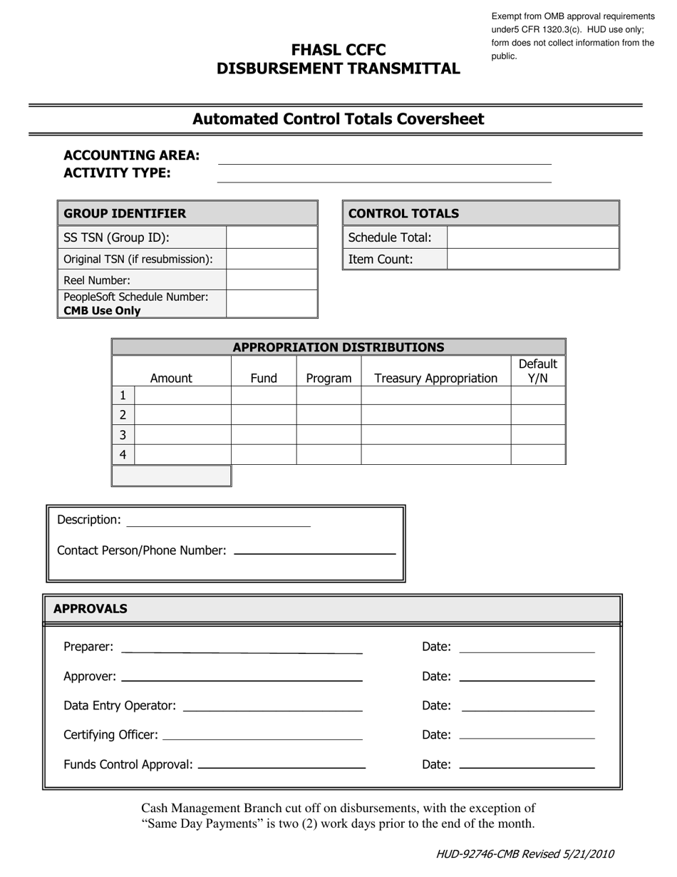 Form HUD-92746-CMB - Fill Out, Sign Online and Download Fillable PDF ...