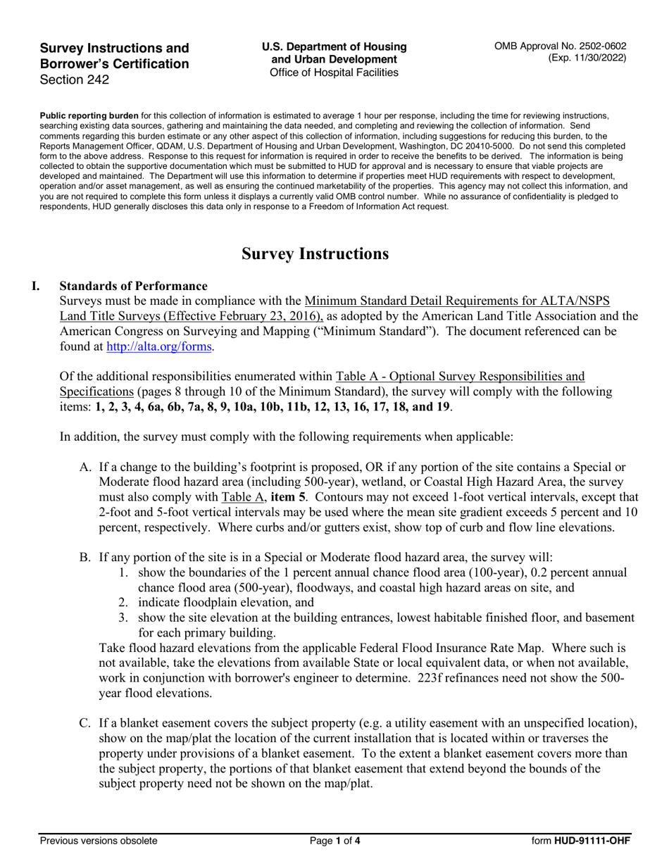 Form HUD-91111-OHF - Fill Out, Sign Online and Download Fillable PDF ...