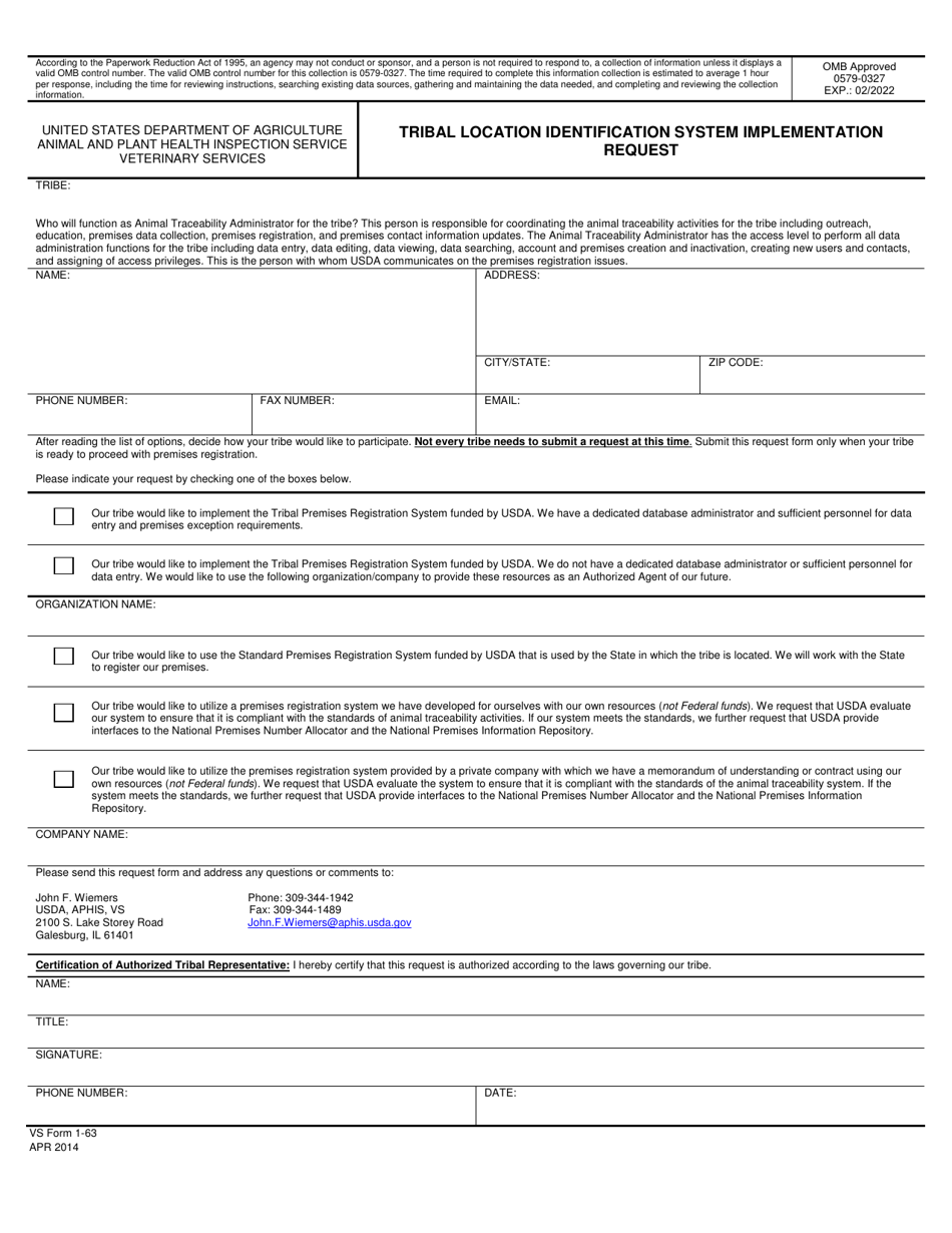 VS Form 1-63 - Fill Out, Sign Online and Download Fillable PDF ...