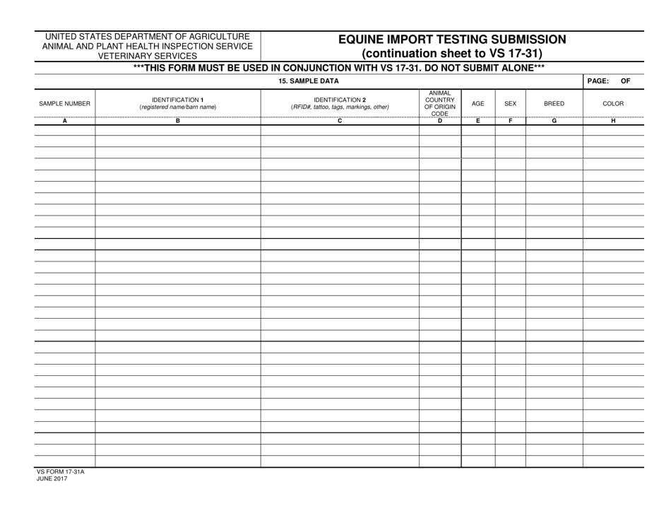 VS Form 17-31A - Fill Out, Sign Online and Download Fillable PDF ...