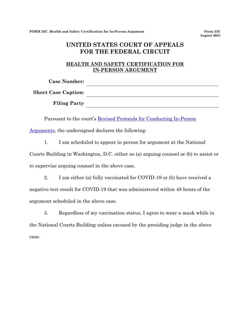 Form 33C - Fill Out, Sign Online and Download Fillable PDF | Templateroller