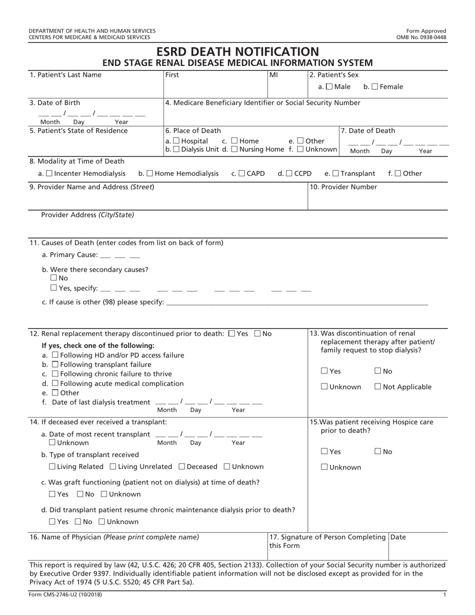 Form CMS-2746-U2 - Fill Out, Sign Online and Download Fillable PDF | Templateroller