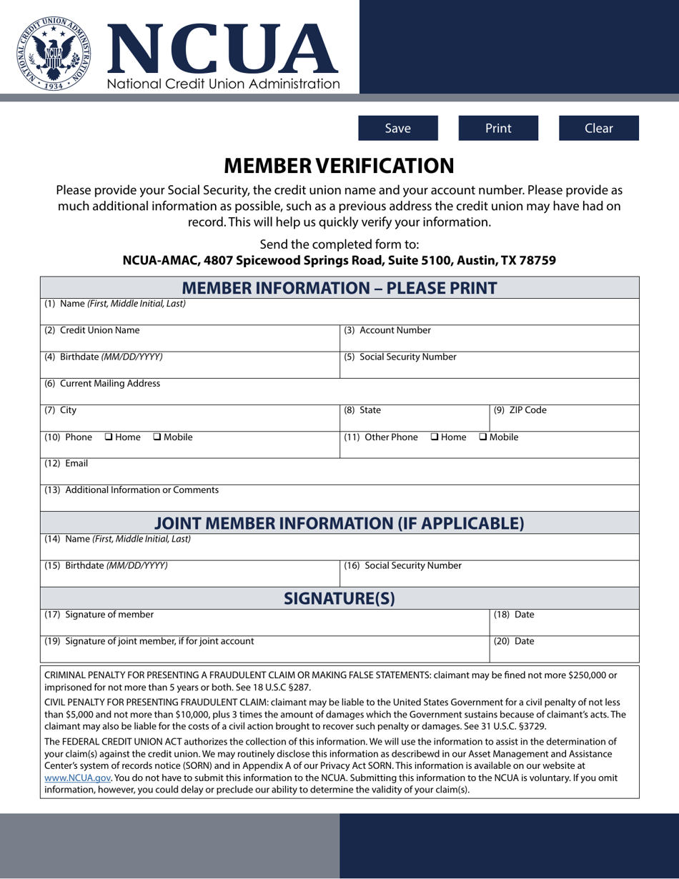 Member Verification - Fill Out, Sign Online and Download PDF ...