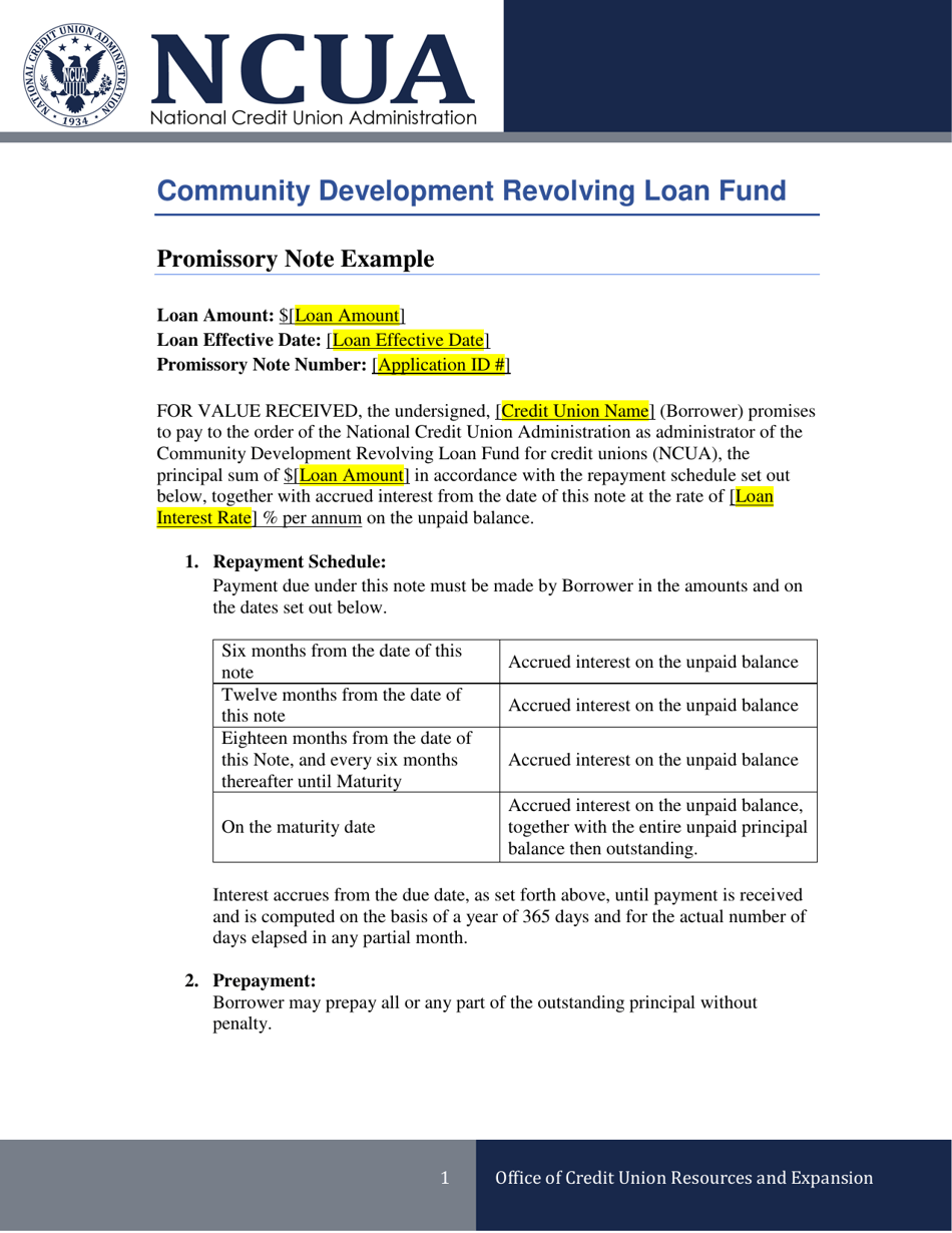 Example Loan Promissory Note - Fill Out, Sign Online and Download PDF ...